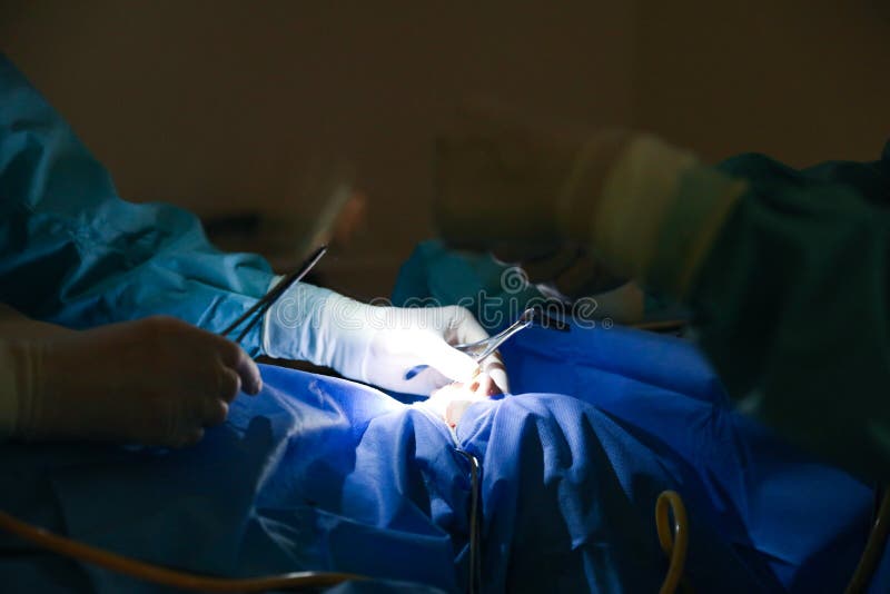 Doctors Performing Operation in Surgery Room, Closeup Stock Image ...