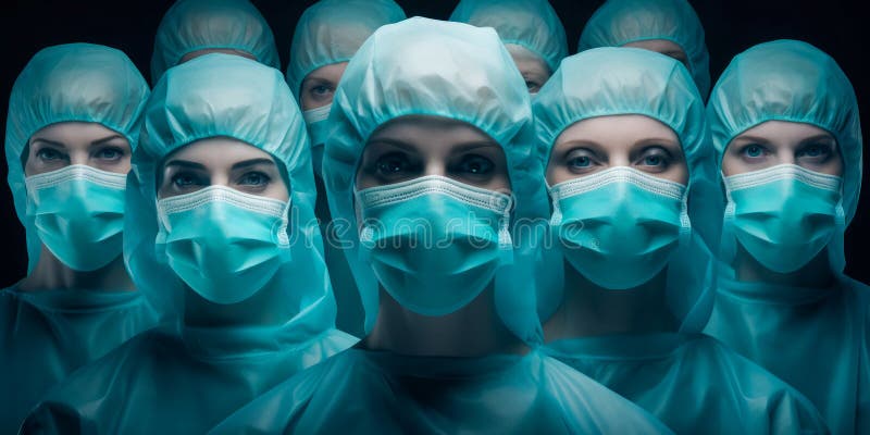 Doctors or Surgeons in Isolation Gown or Protective Suits, Protective ...