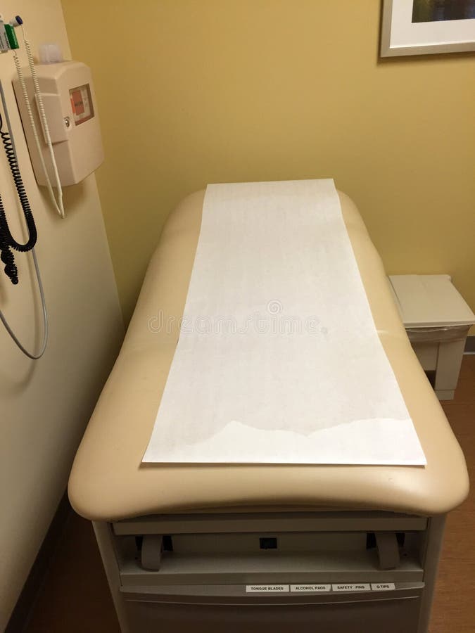Doctors Table Used in the Exam Room. Editorial Image - Image of ...