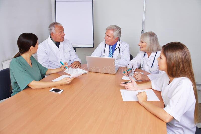 Doctors in a Training Seminar Stock Image - Image of woman, medicine ...