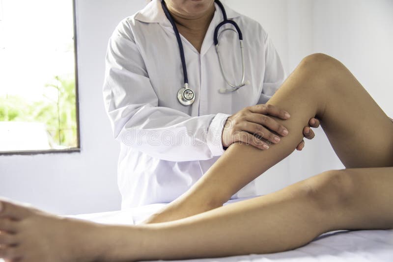 Doctors are Treating Patients with Leg Injuries Stock Image - Image of ...