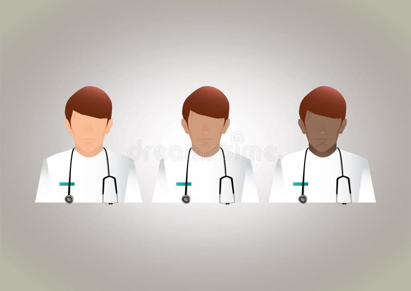 Doctors. Vector Illustration Decorative Design Stock Illustration ...