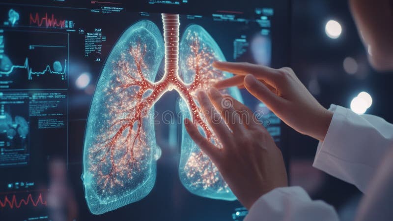 Doctors in White Coats Interacting with Medical Technology Stock Photo ...