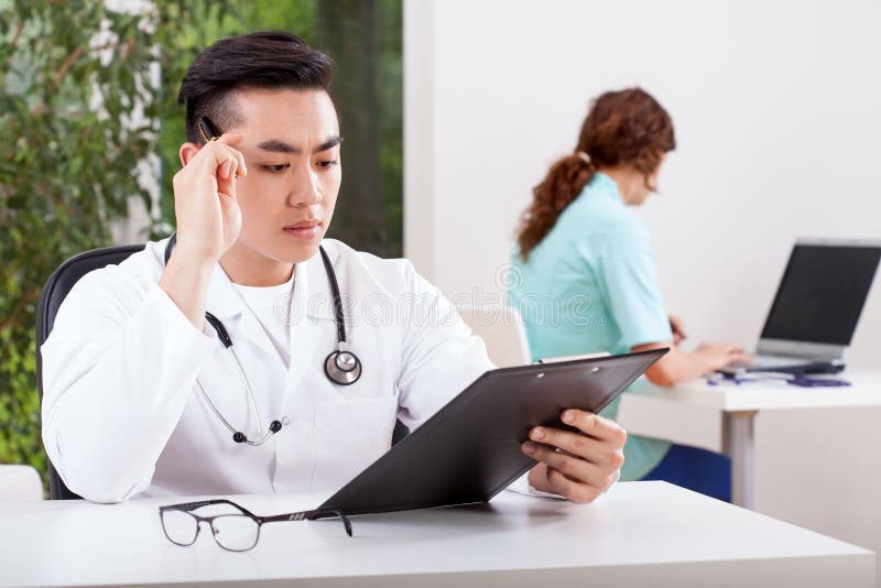 Doctors Working at the Office Stock Image - Image of laptop, care: 42983107