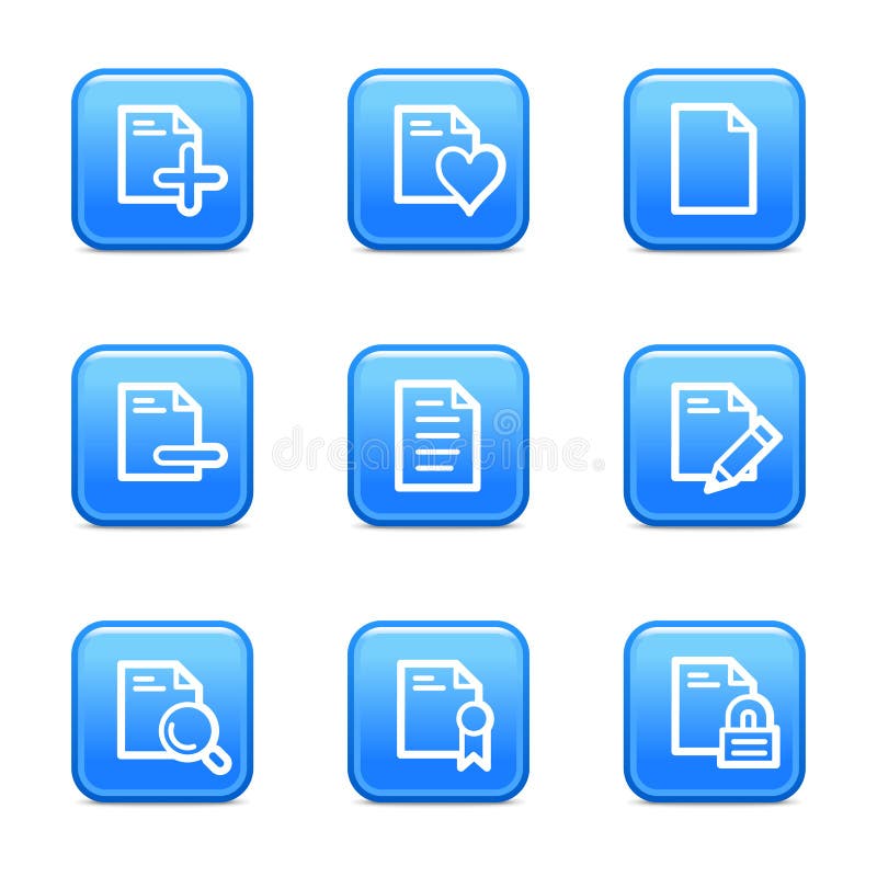Documents 2 web icons stock vector. Illustration of edit - 6268338