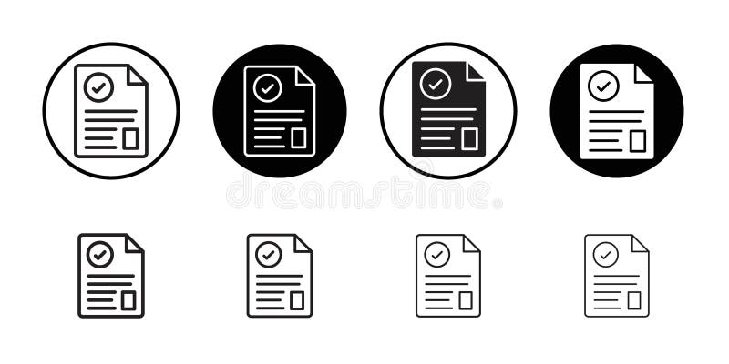 Document Accepted Icon Isolated Flat Vector in Outline Stock Vector ...