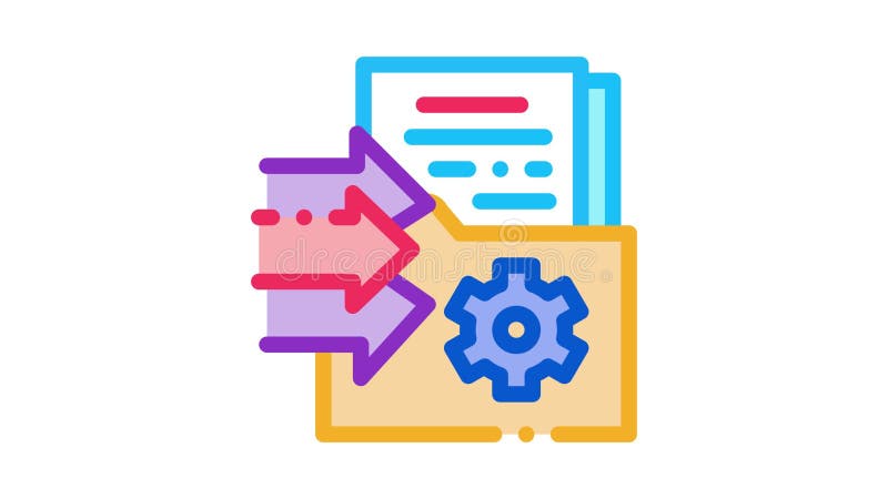 Animated Folder with Paper Documents. Clipboard Stock Video - Video of ...