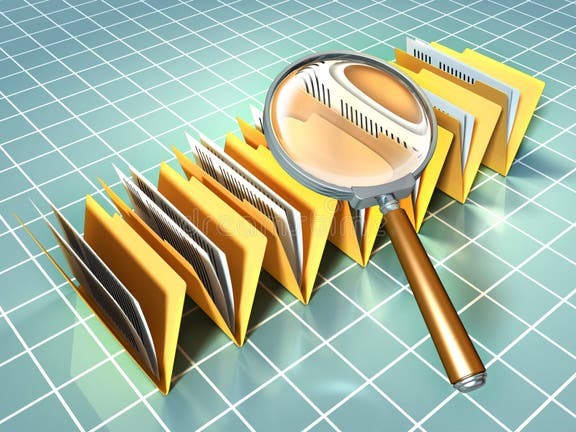 Document analysis stock illustration. Illustration of search - 21977567