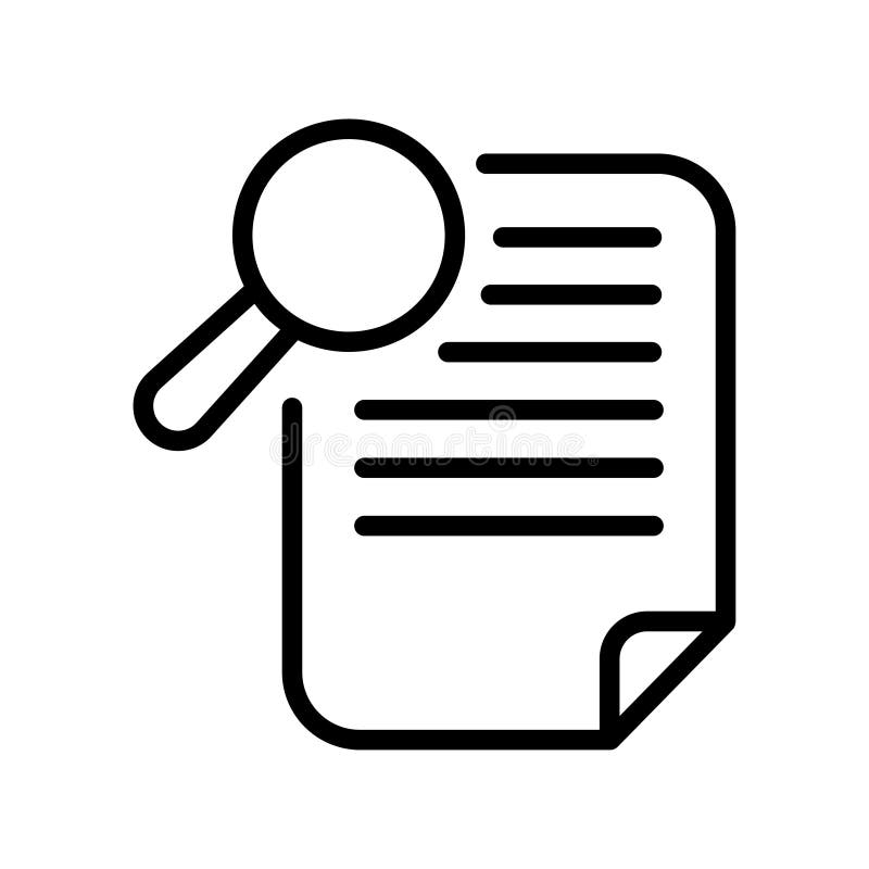 Document analysis icon stock vector. Illustration of designed - 226191137