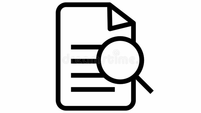 Document Analysis Icon Animation - Icon Symbol Motion Design Stock ...