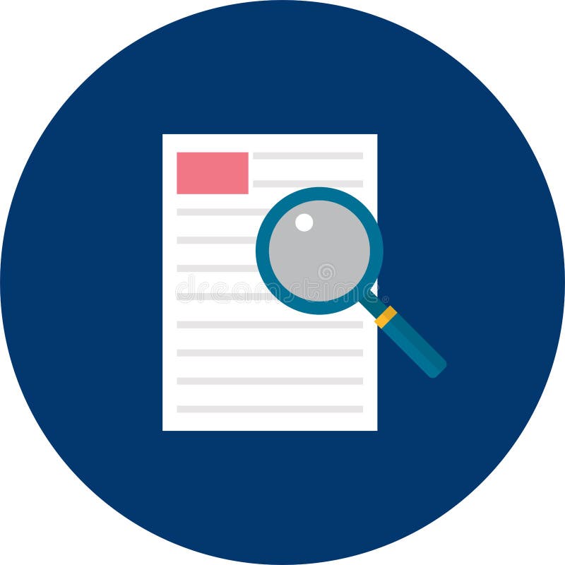 Document Analysis Icon Design Stock Vector - Illustration of searching ...