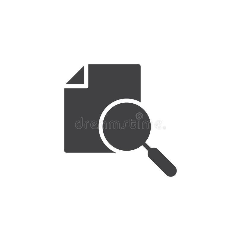 Document Analysis Vector Icon Stock Vector - Illustration of flat ...