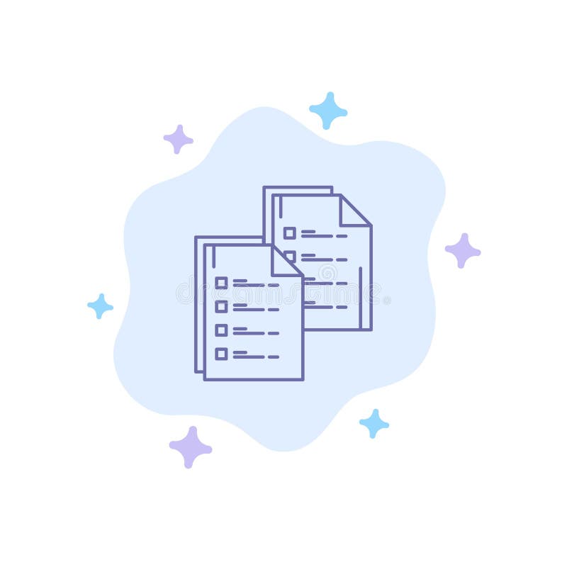 Document, Analytics, Data, Copy, Paper, Resume Blue Icon on Abstract ...