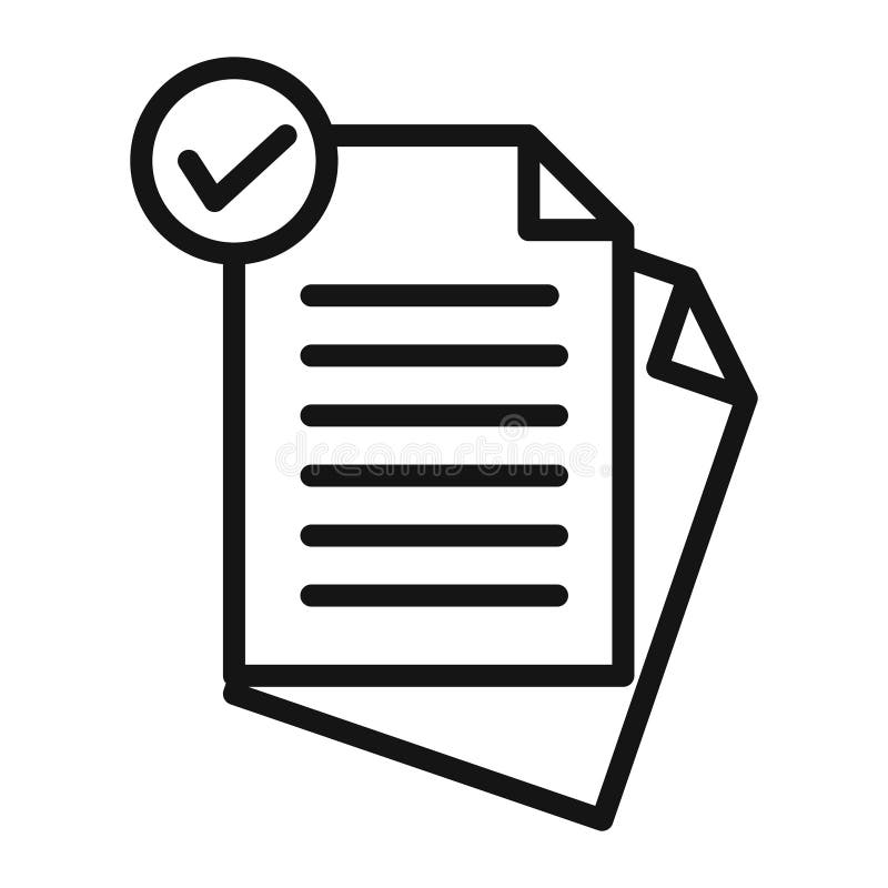 Document Approval Check Icon Ideal for Legal and Administrative Tasks ...