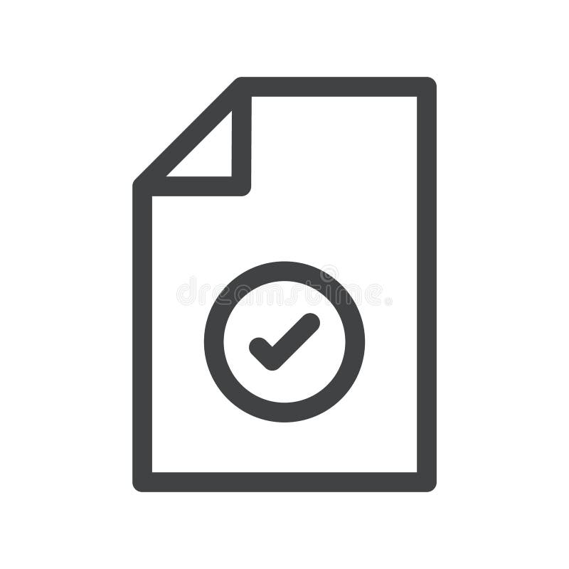 Document Approval Icon Simple Outline Vector Logo Stock Vector ...