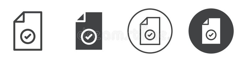 Document Approval Icon Simple Outline Vector Logo Stock Vector ...