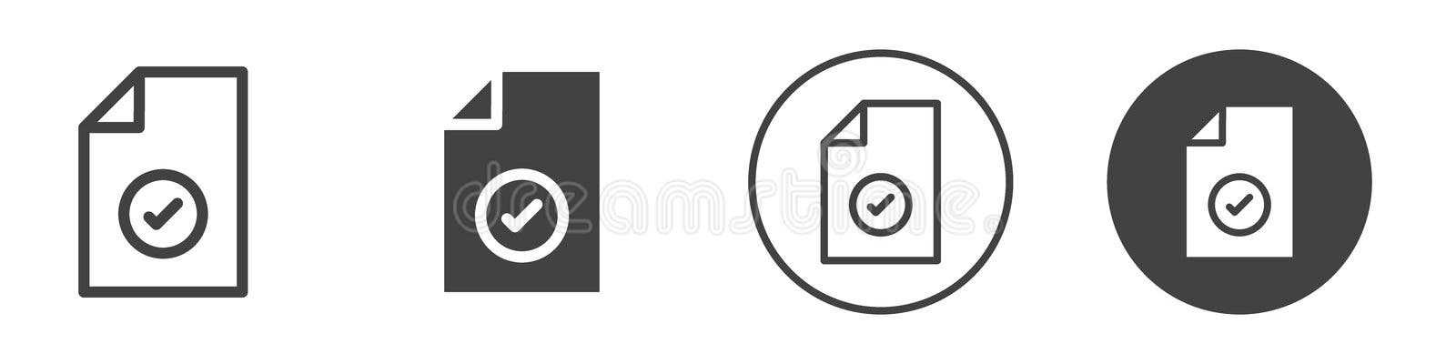 Document Approval Icon Stock Illustrations – 13,432 Document Approval ...