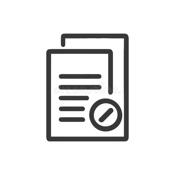 Document Icon: Rejected Application or File Stock Vector - Illustration ...
