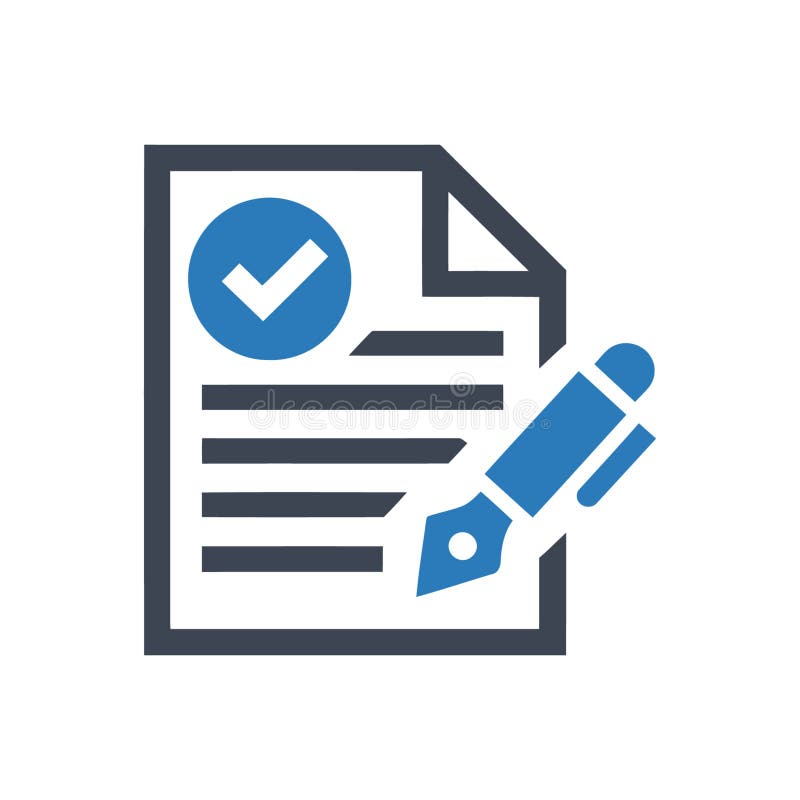Document Approval Icon stock vector. Illustration of icon - 361910894
