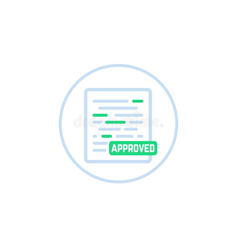 Document Approved Icon Suitable for Info Graphics, Websites and Print ...
