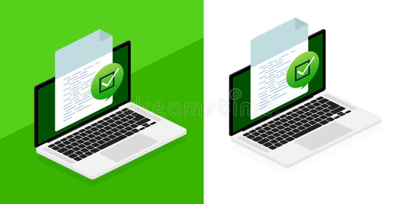 Document Approved Icon. Check Mark Stock Vector - Illustration of paper ...