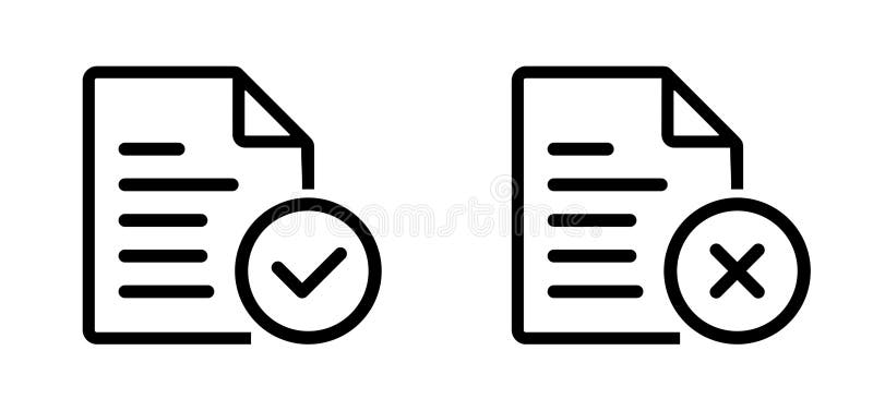 Document Approved and Not Approved Stock Vector - Illustration of form ...