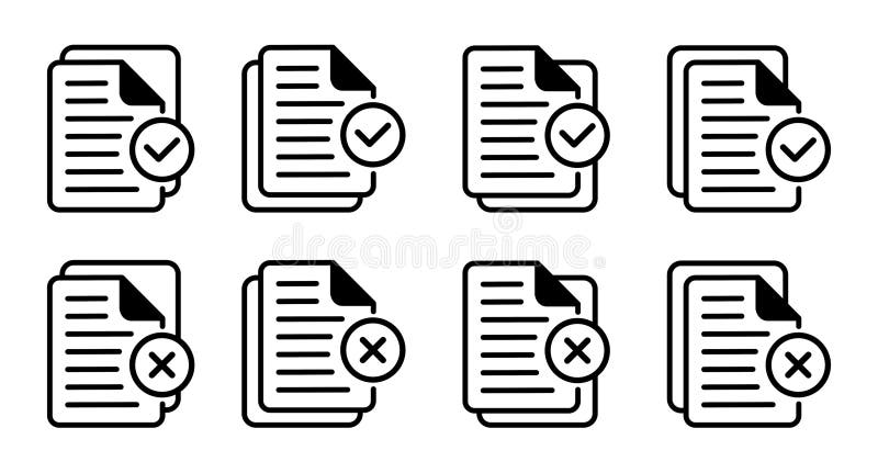 Document Approved and Not Approved Stock Vector - Illustration of ...