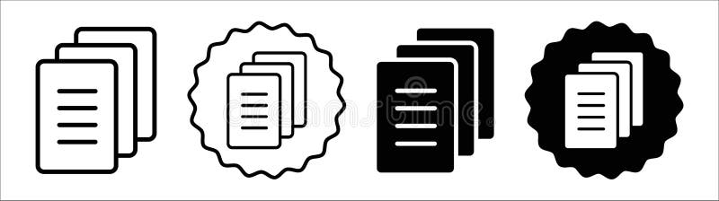 Document Archive Icon Logo Set Vector Stock Vector - Illustration of ...