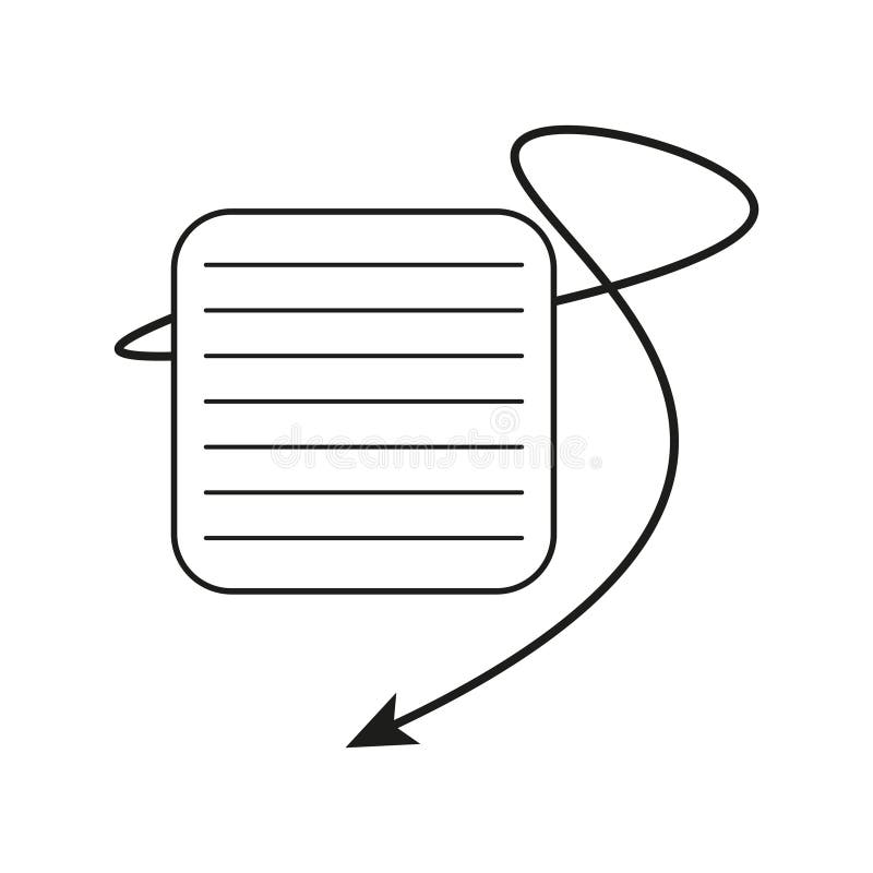 Document with Arrow. Vector Process Flow Icon Stock Vector ...