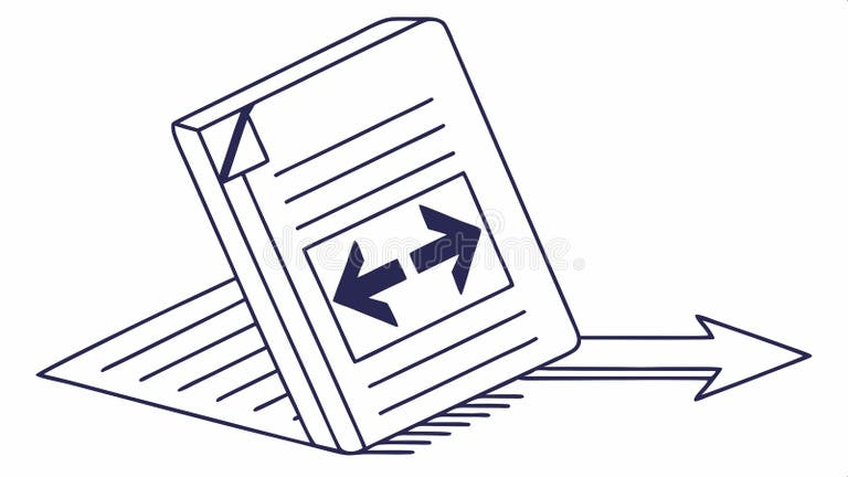 Document with Arrows Vector. Data Exchange and File Transfer Icon for ...