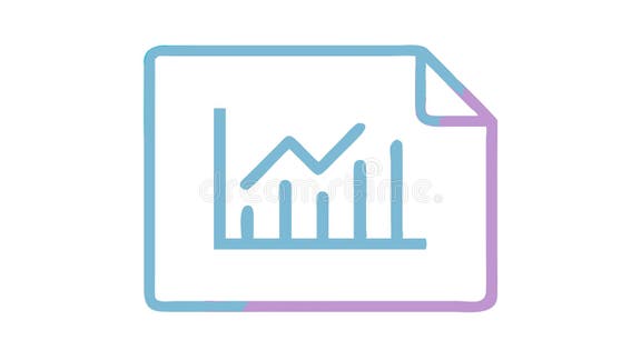 Document with Bar Chart. Data Analysis and Reports, Vector Design ...