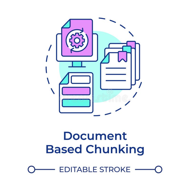 Document Based Chunking Multi Color Concept Icon Stock Illustration ...
