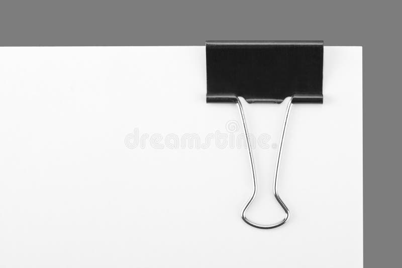 Document Blanc Avec Le Trombone Image stock - Image du clair, document ...