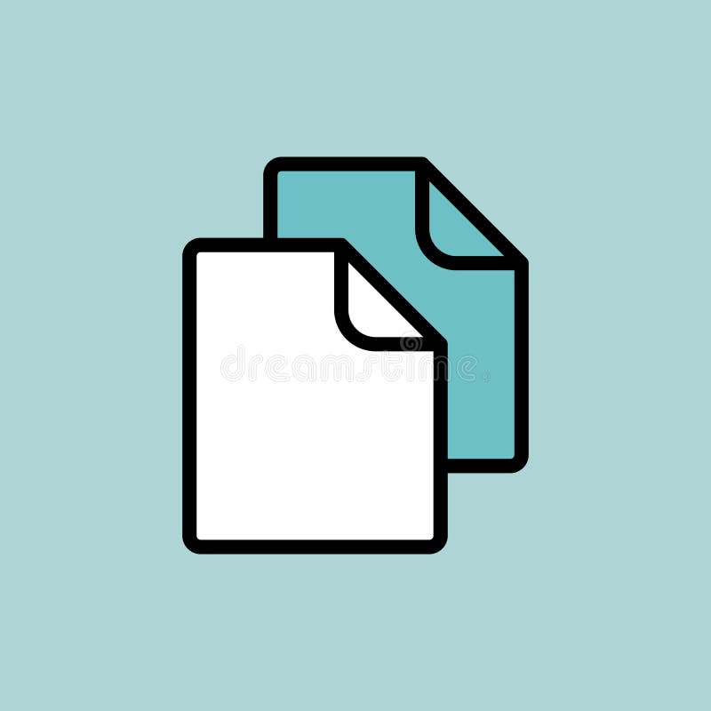 Document, Blank Icon On Blue Background Stock Illustration ...