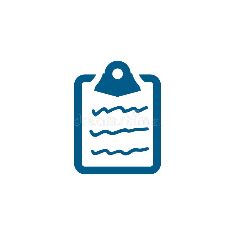 Document Blue Icon on White Background. Blue Flat Style Vector ...