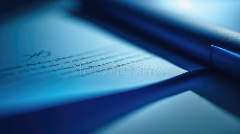 Document blue underline stock illustration. Illustration of focus ...