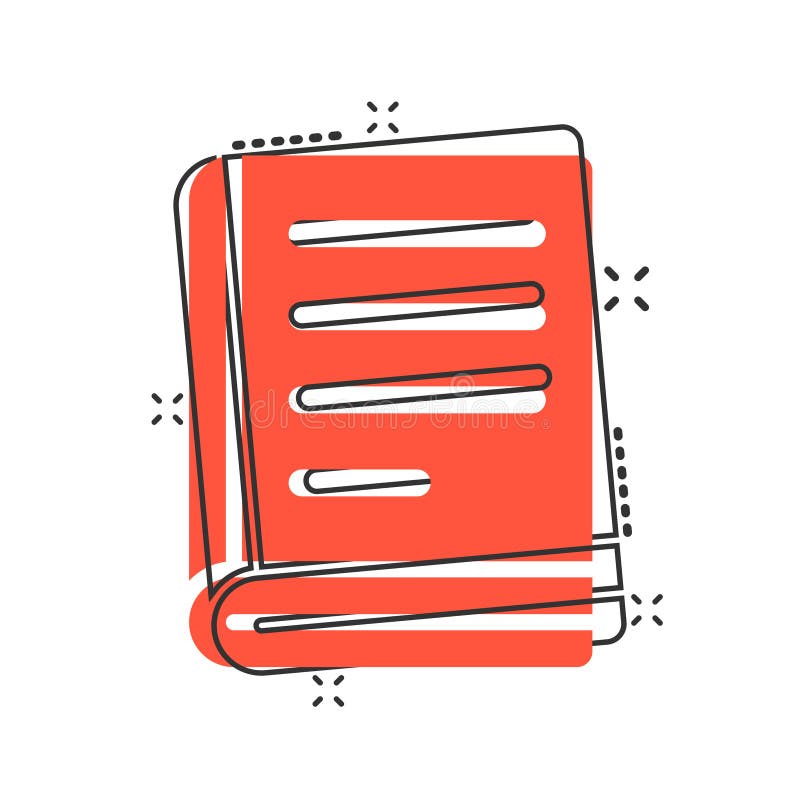 Document Book Icon in Comic Style. Paper Sheet Cartoon Vector ...