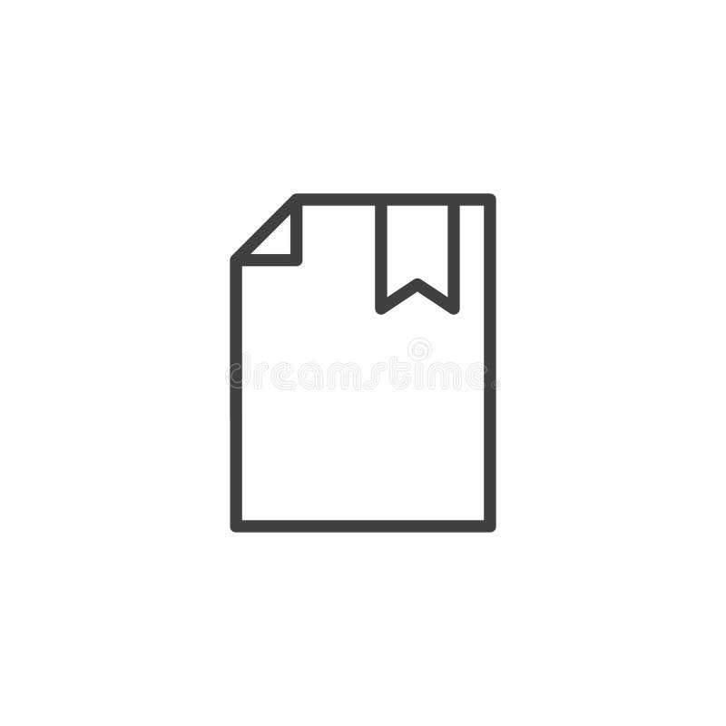 Bookmark outline icon stock vector. Illustration of outline - 121309776