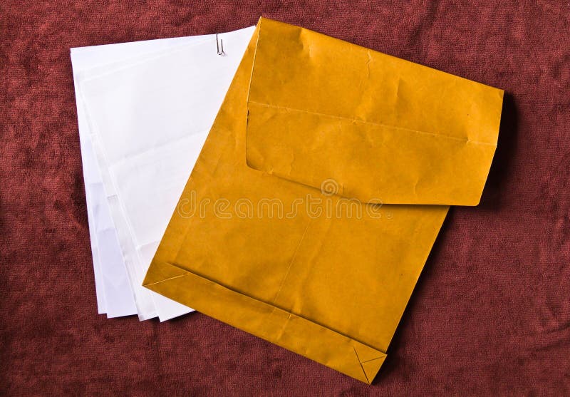Document stock image. Image of brown, paper, space, blank - 33969441