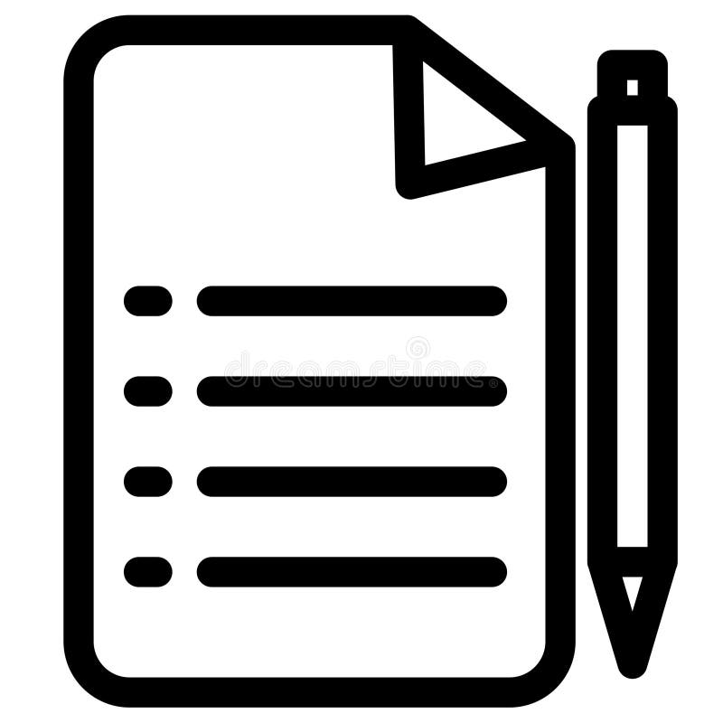 Document with Bullet Points Icon Symbol - To Do or Task List with ...