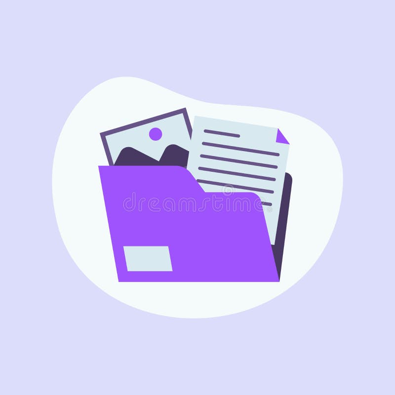 Document Business Icon Single Isolated with Modern Purple Color Stock ...
