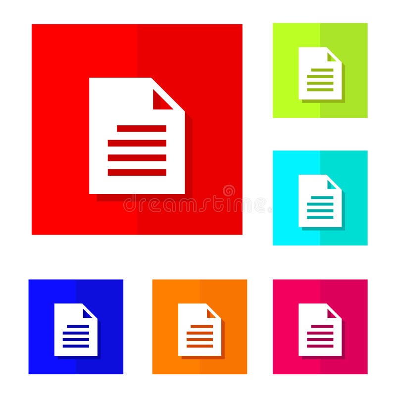 Document button stock vector. Illustration of color - 122532304