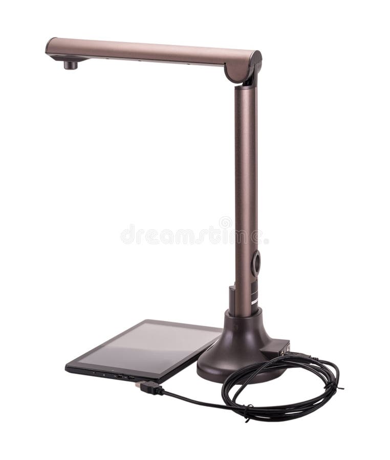 The Document Camera and the Table on a White Background Stock Image ...