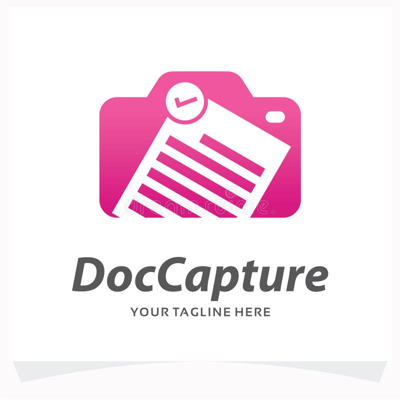 Document Capture Logo Design Template Stock Vector - Illustration of ...
