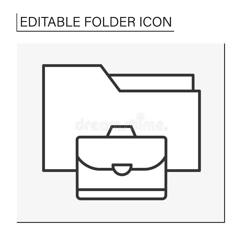 Document case line icon stock vector. Illustration of corporate - 239341273