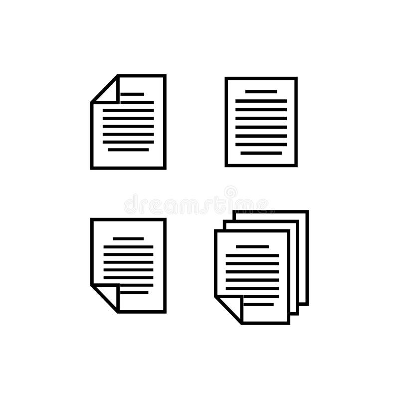 Document Icon Vector Design Symbol Stock Vector - Illustration of black ...