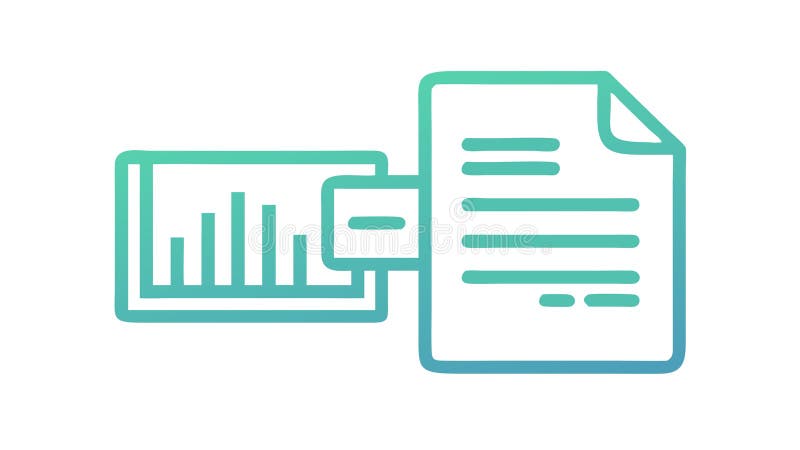 Document and Chart Analysis Icon Vector Illustration, Vector Design ...
