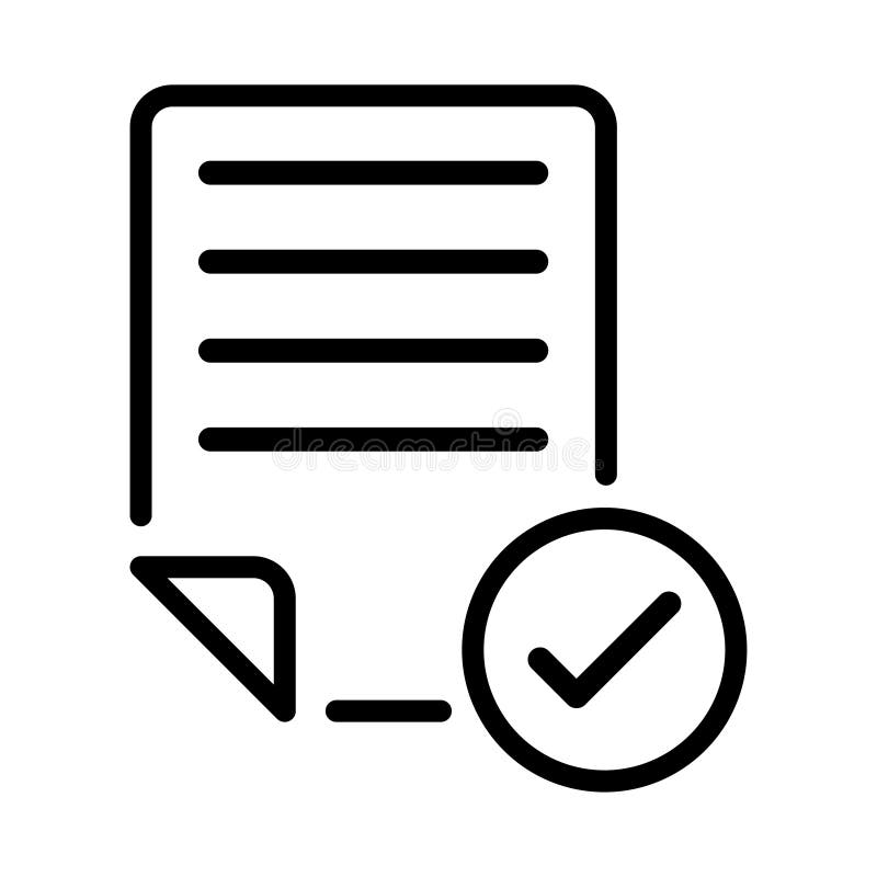 Document check icon stock vector. Illustration of vector - 254867629