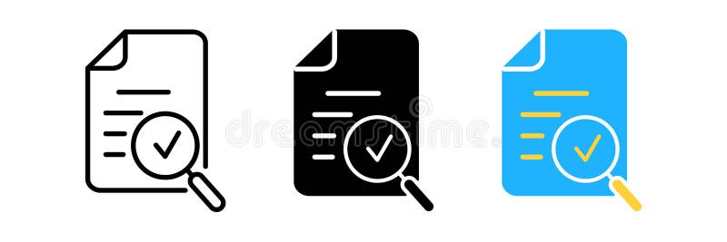 Document Check Icon Vector Illustration Logo Template Eps 10 Stock ...