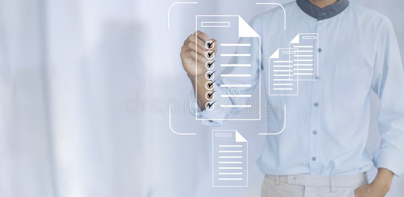 Document Check List Icon To Management Data Record Process System Stock ...